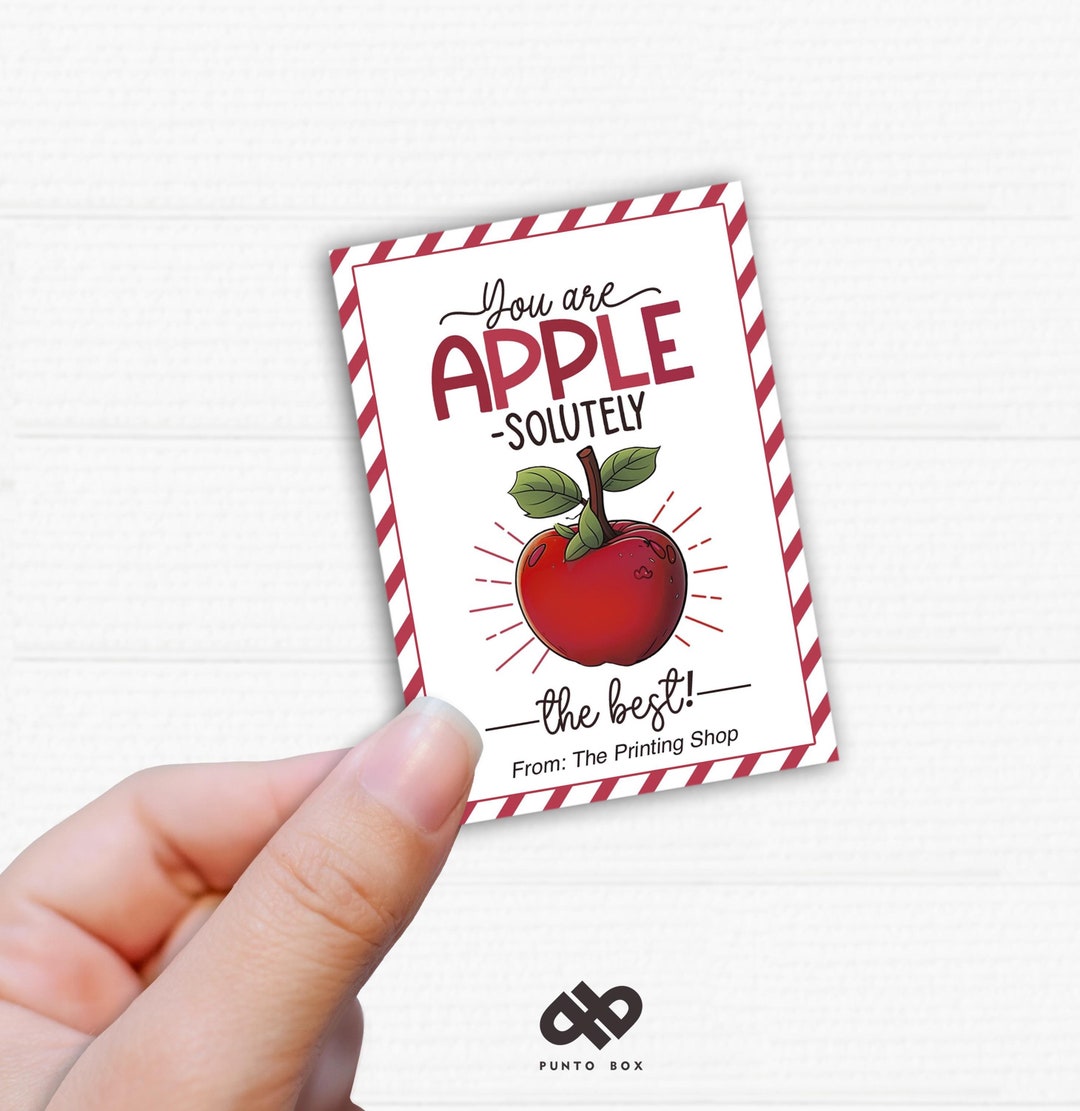 Printable Favor Tags. You Are Apple-solutely the Best. Employee ...