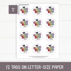 Class Ring Pop Favor Tags and Stickers | Kindergarten and Fifth Grade ...