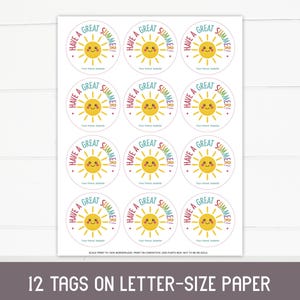End of the Year Gift Tag Printable • Have a Great Summer Tag for ...