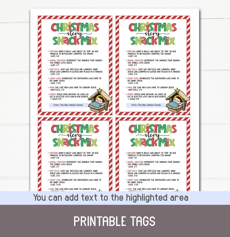 Printable Christmas Gift Tags. Christmas Story Snack Mix. Religious ...