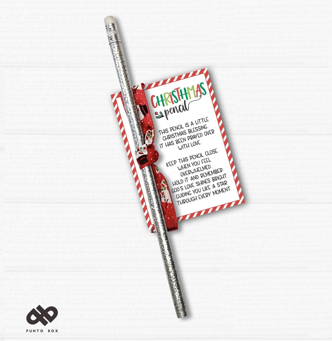 Printable Christmas Gift Tags Pencil Prayer Tags, Religious Theme ...