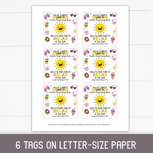 End of Year Teacher Gift Tag Printable • "relax in the Sun" Tag ...