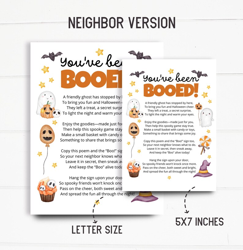 You’ve Been Booed Printable Set – Halloween Signs, Gift Tags, Door ...