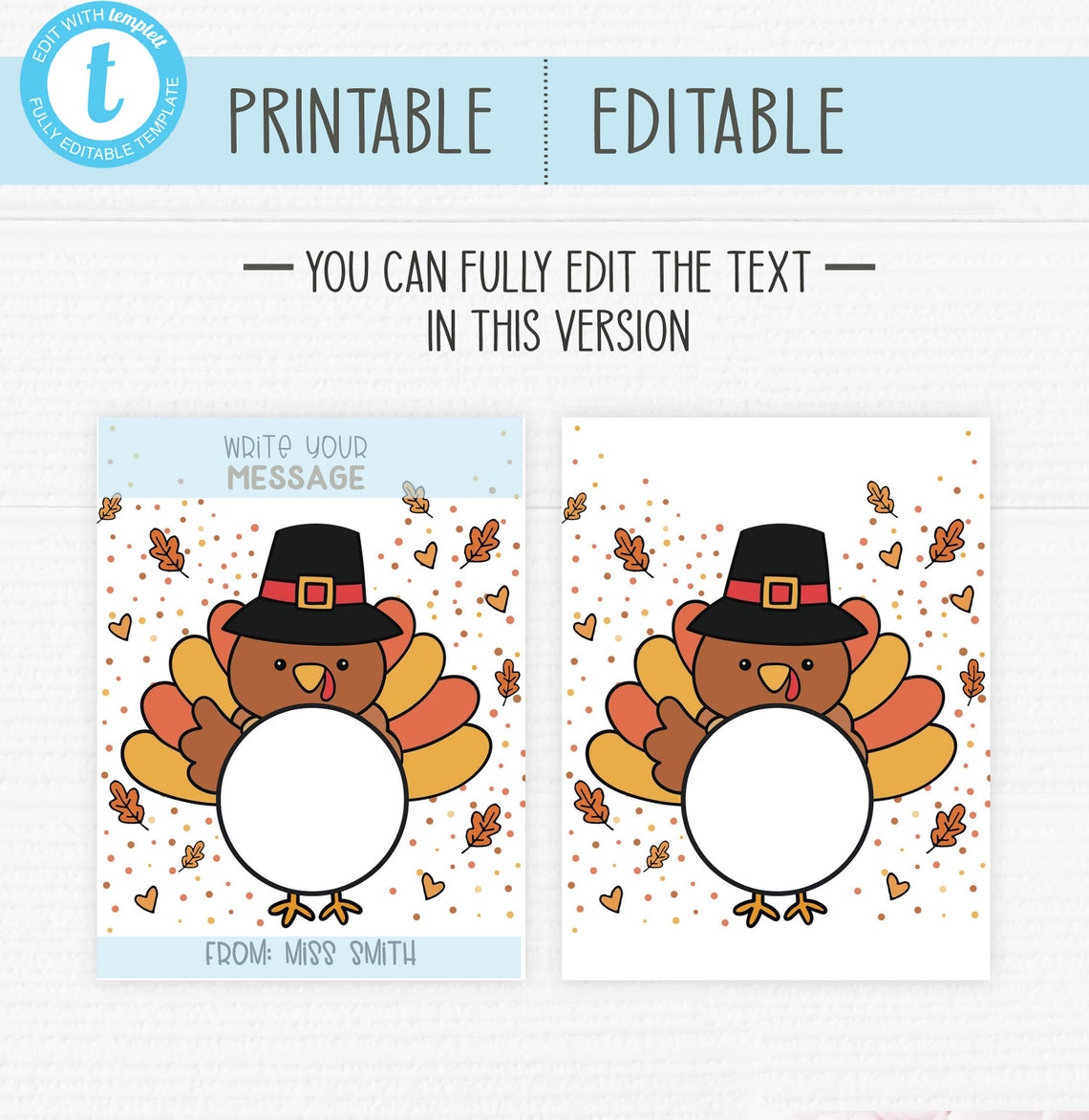 Play Doh Printable Cards. Thanksgiving Turkey. No Candy - Etsy