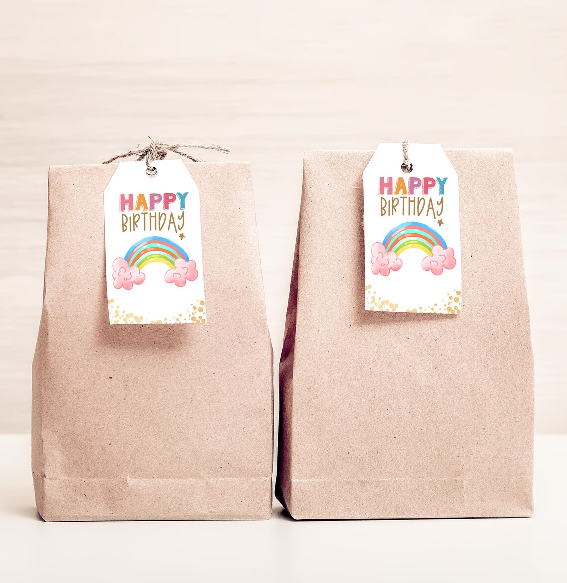 Printable Favor Birthday Tags. Not Editable. Unicorn and - Etsy