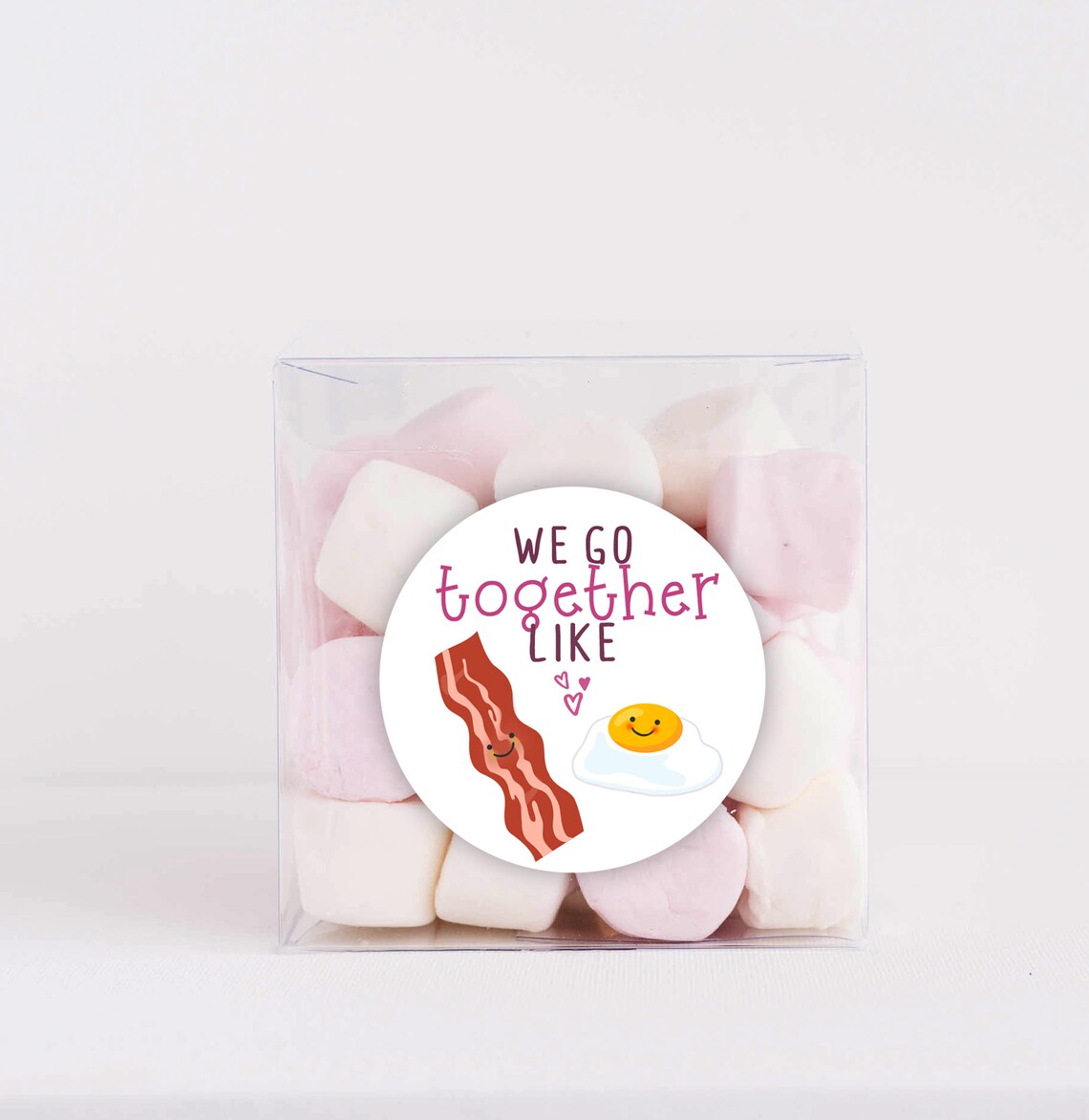 Printable Valentine Round Tag. Favor Tags. We Go Together - Etsy