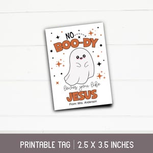 Religious Halloween Tags. No Boody Loves You Like Jesus. Sunday School ...