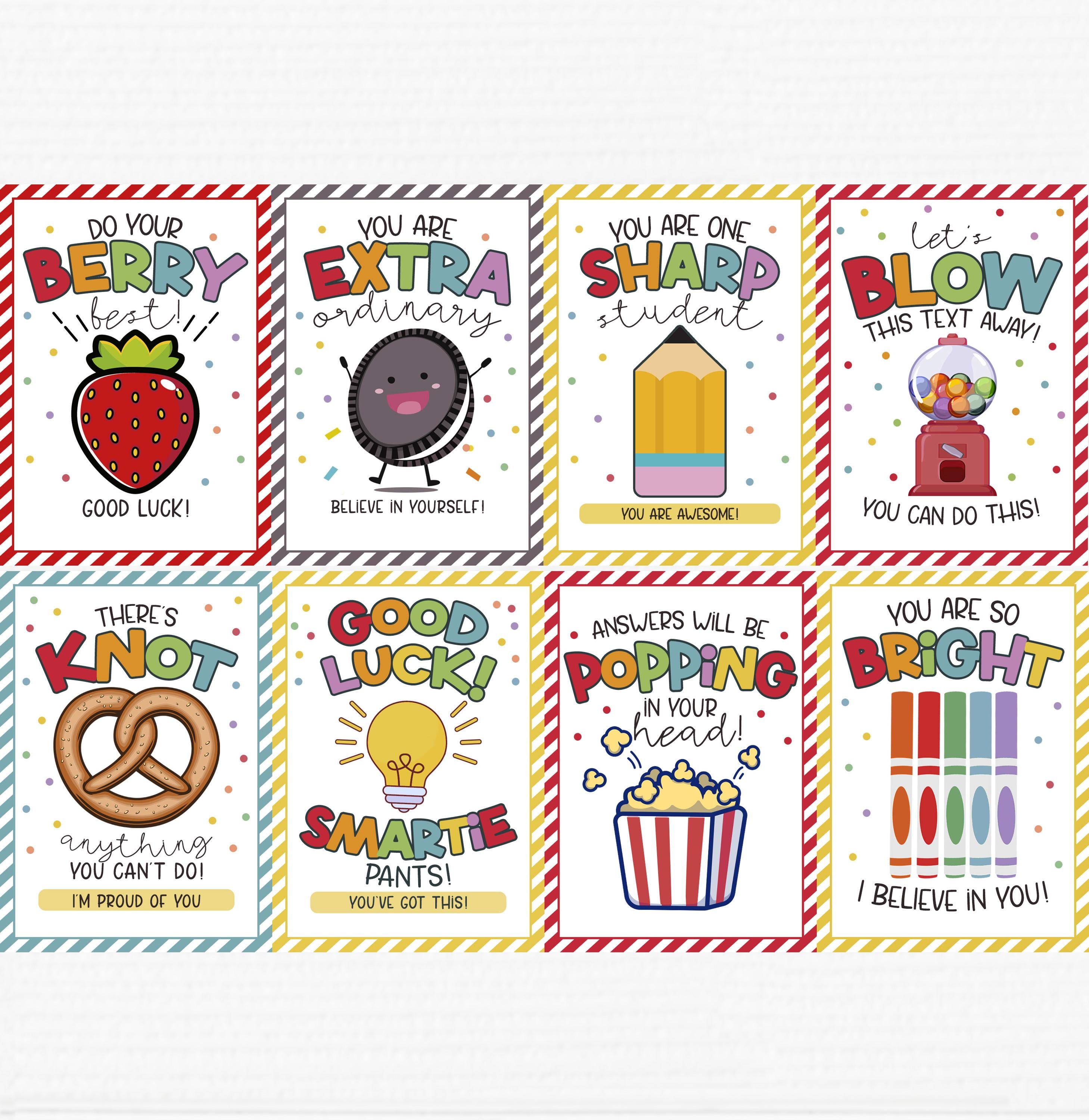 Testing Encouragement Tags | Printable Student Motivational Gift Tags ...