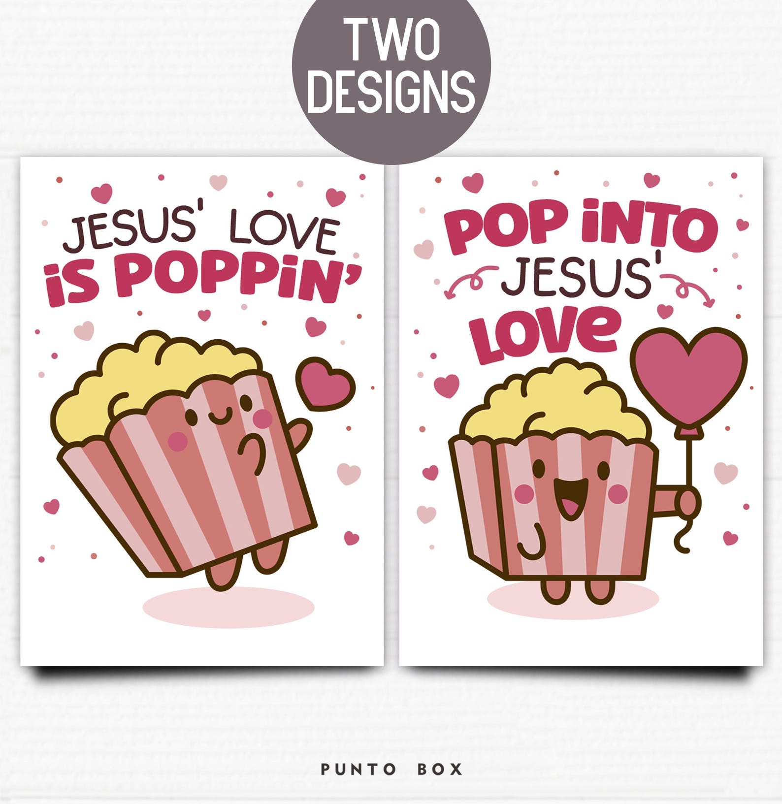 Christian Valentine Popcorn Tags Printable, Jesus Love is Poppin, Pop ...
