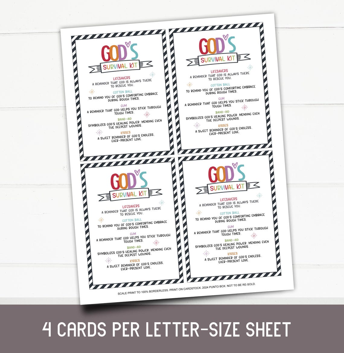 Printable Gods Survival Kit. Christian Survival Kit. Religious Gift ...