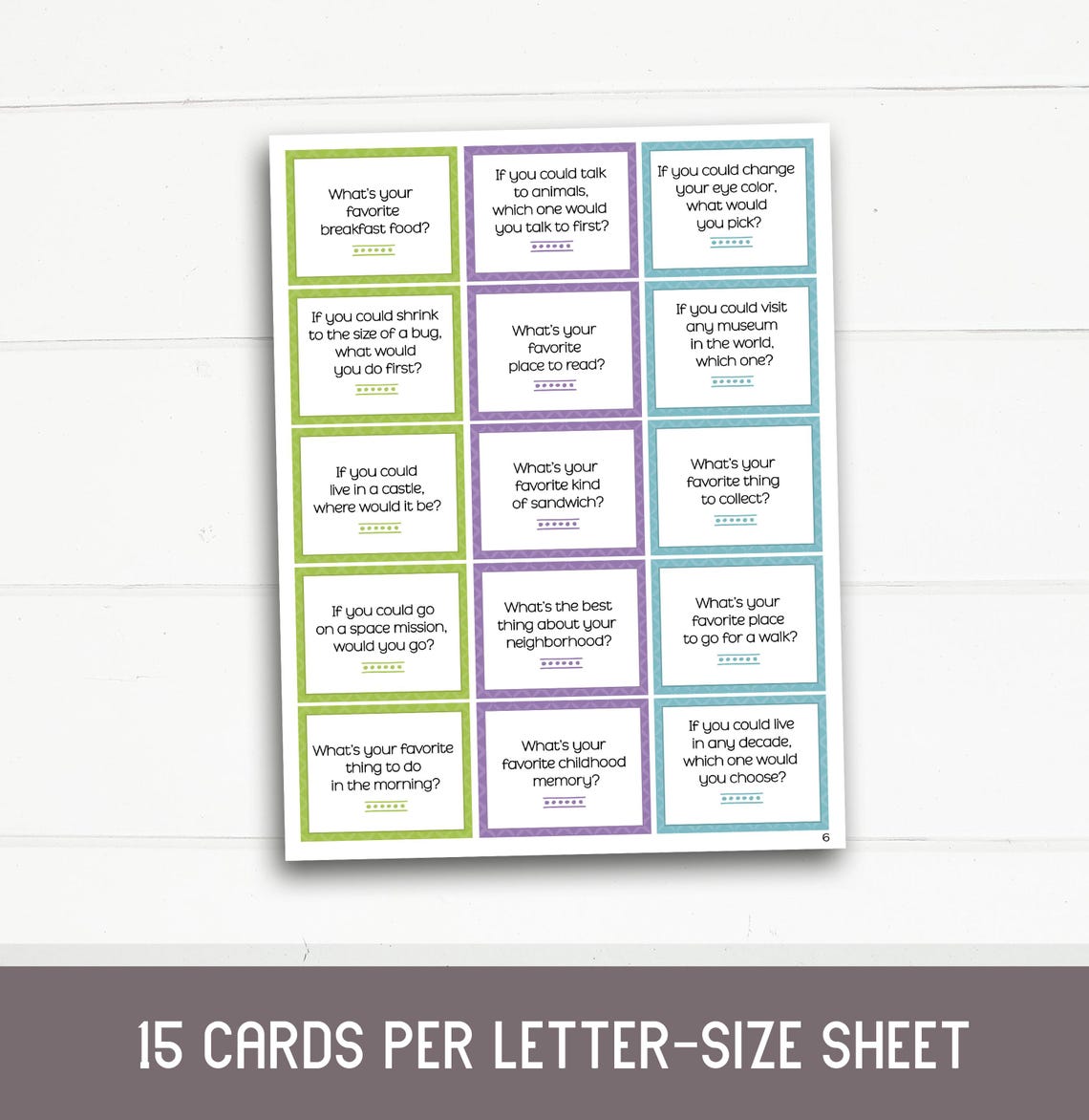 255 Conversation Cards. Printable Conversation Starters Cards. Family ...