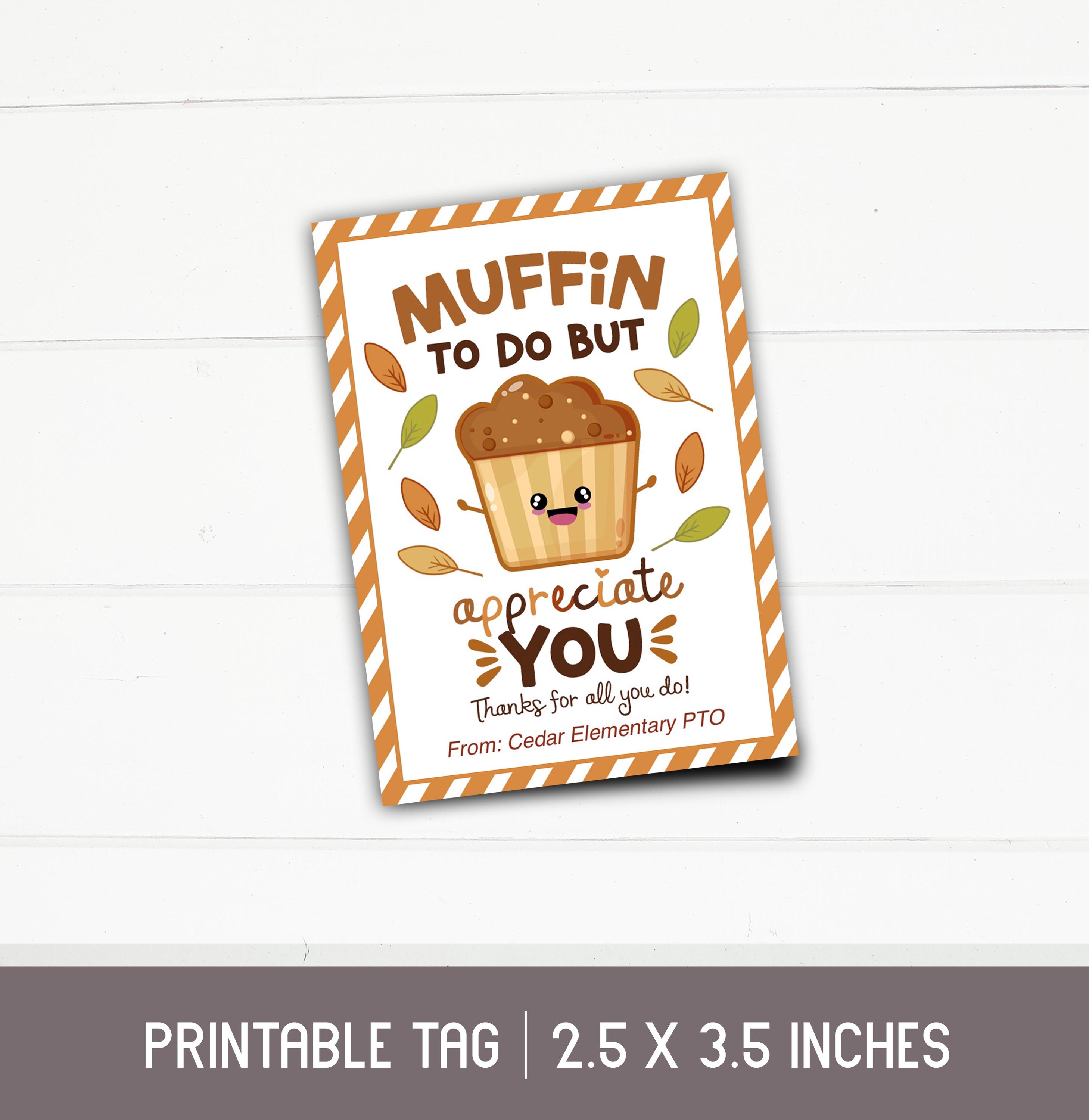 Printable Fall Appreciation Tag. Favor Tags. Thanksgiving Bundle Labels ...