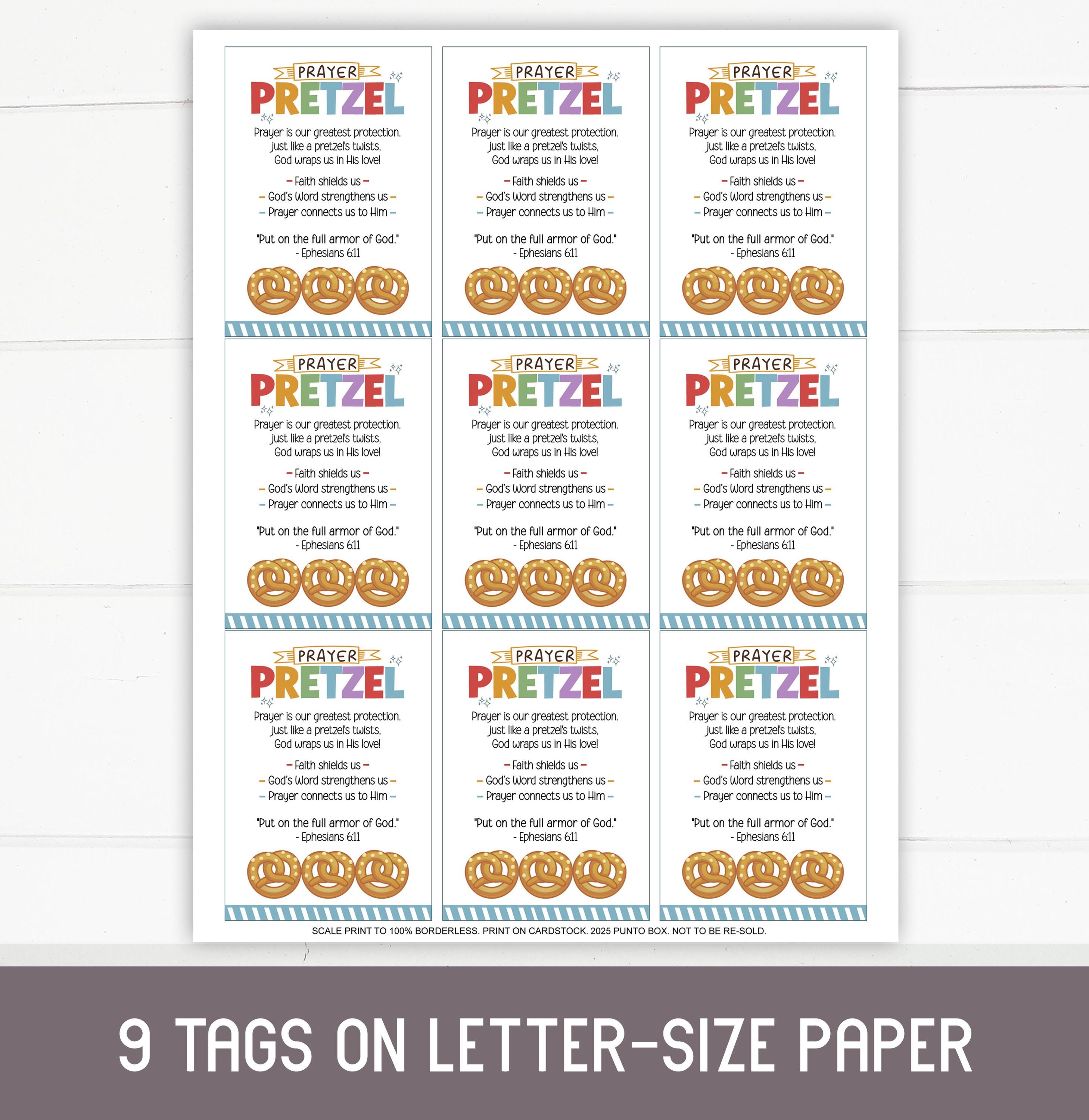 Printable Prayer Pretzel Tags. Christian Appreciation Tags. Sunday ...