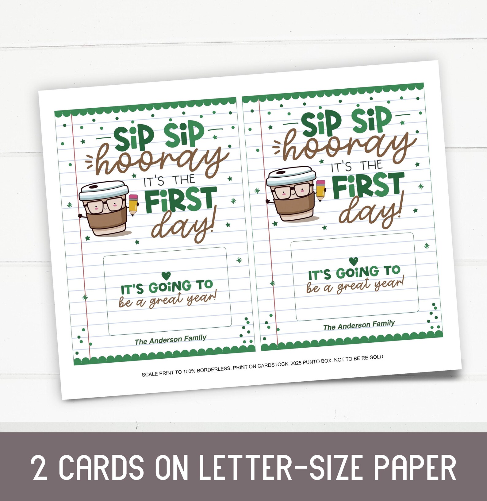 Sip Sip Hooray Coffee Gift Card Holder – Back to School Gift – Teachers ...