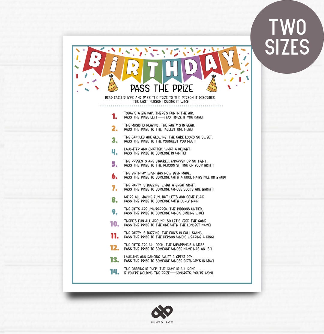 Birthday Pass the Prize Game | Fun Party Game for Kids, Tweens & Teens ...