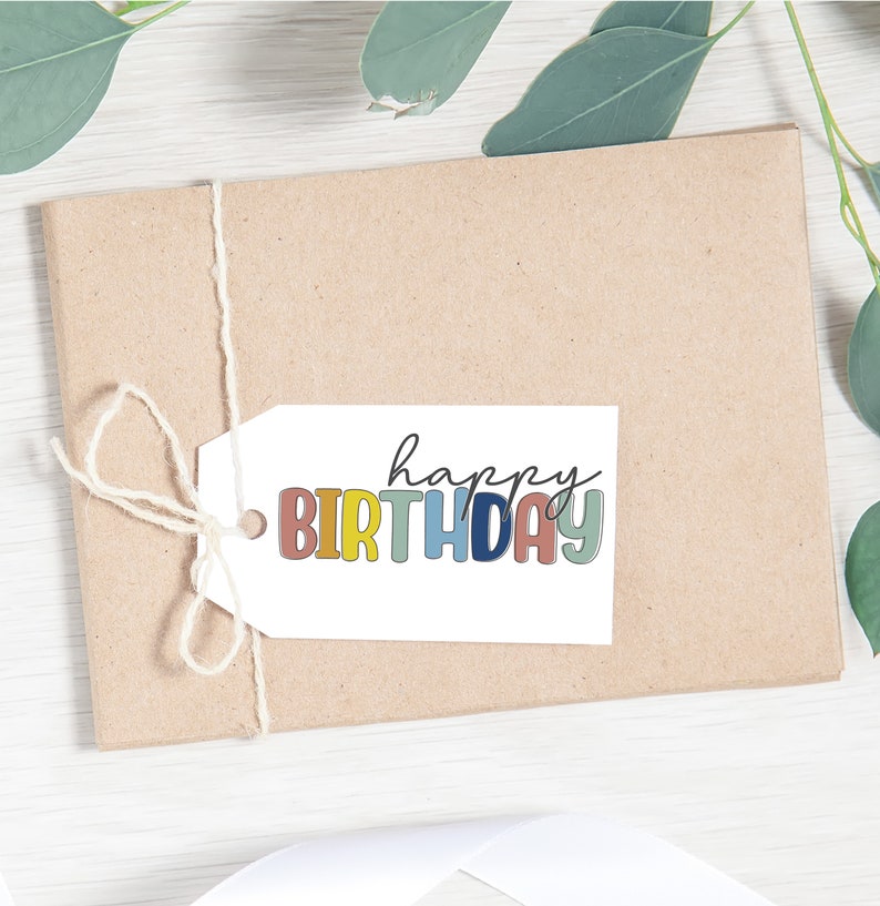 Printable Birthday Tags. Favor Tags. Three Different Designs, Three ...