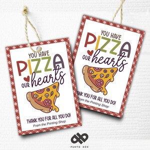 Printable Pizza Favor Tags. Staff, Employee Appreciation Tag. You Have ...