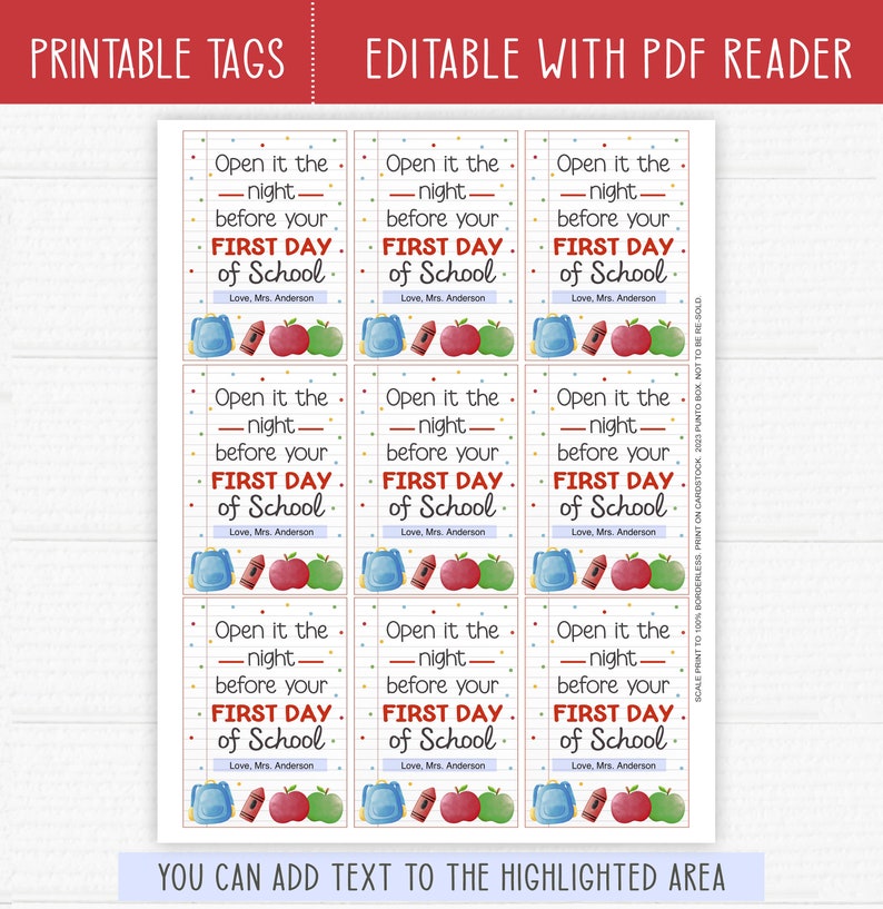 Back to School Ready Confetti Printable Poem. First Day of Kindergarten ...