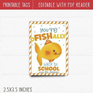 Printable Welcome Back to School Gift Tag. Editable Snack Tag. You Are ...