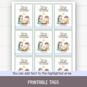 Printable Christmas Gift Tags. Nativity Favors Labels. Religious Tags ...