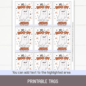 Religious Halloween Tags. No Boody Loves You Like Jesus. Sunday School ...
