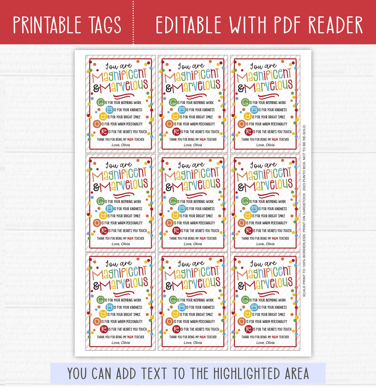 Teacher Appreciation Tags | Candy and Coffee Gift Tags | Printable ...