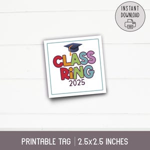 Class Ring Pop Favor Tags and Stickers | Kindergarten and Fifth Grade ...