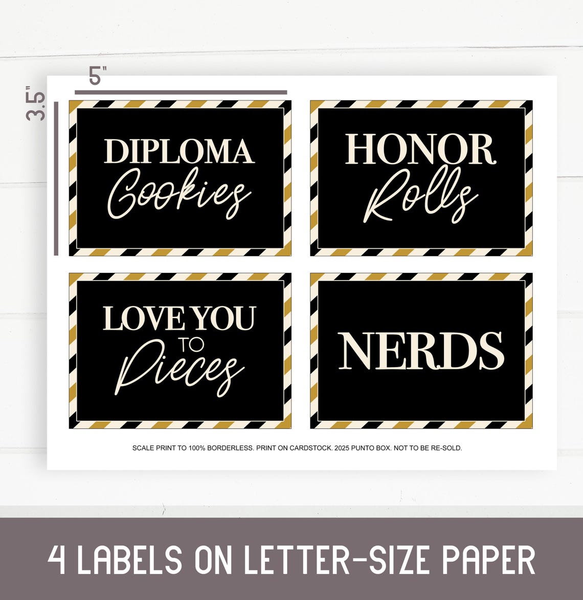 Graduation Candy Bar Sign and Labels | 2025 Printable Candy Table Decor ...