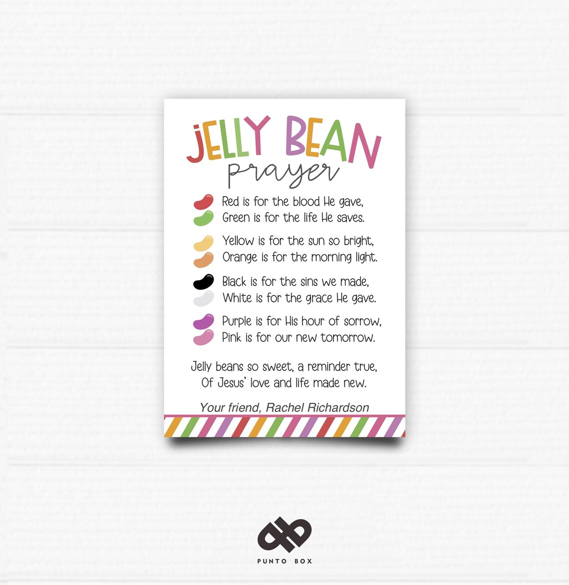 Jelly Bean Prayer Tag - Easter Gift Tag | Christian Printable Tag ...