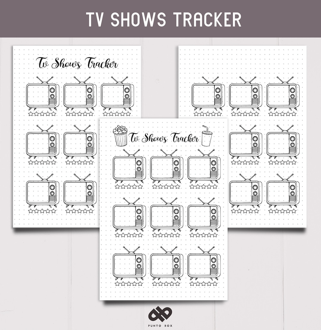 Printable TV Show Tracker. Series Tracker. A5 Bullet Journal Page. 3 ...
