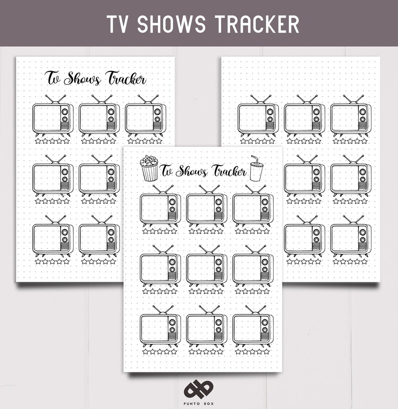 Printable TV Show Tracker. Series Tracker. A5 Bullet Journal Page. 3 ...