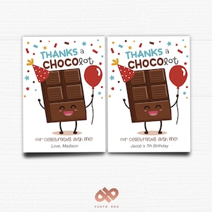 Printable Birthday Favor Tags. Chocolate Favor Tag. Classroom Snacks ...