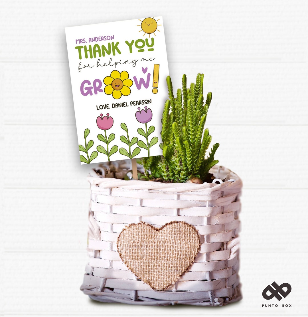 Printable Teacher Appreciation Gift Tag Template. Thanks for Helping Me ...