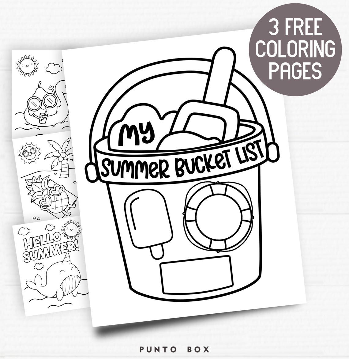 Summer Bucket List Printable for Kids – Color Your Bucket | Letter Size ...