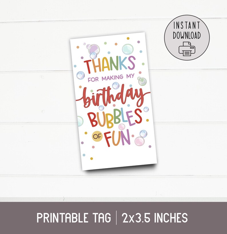 Editable Birthday Tag Printable | Personalized Party Favor Tags for ...