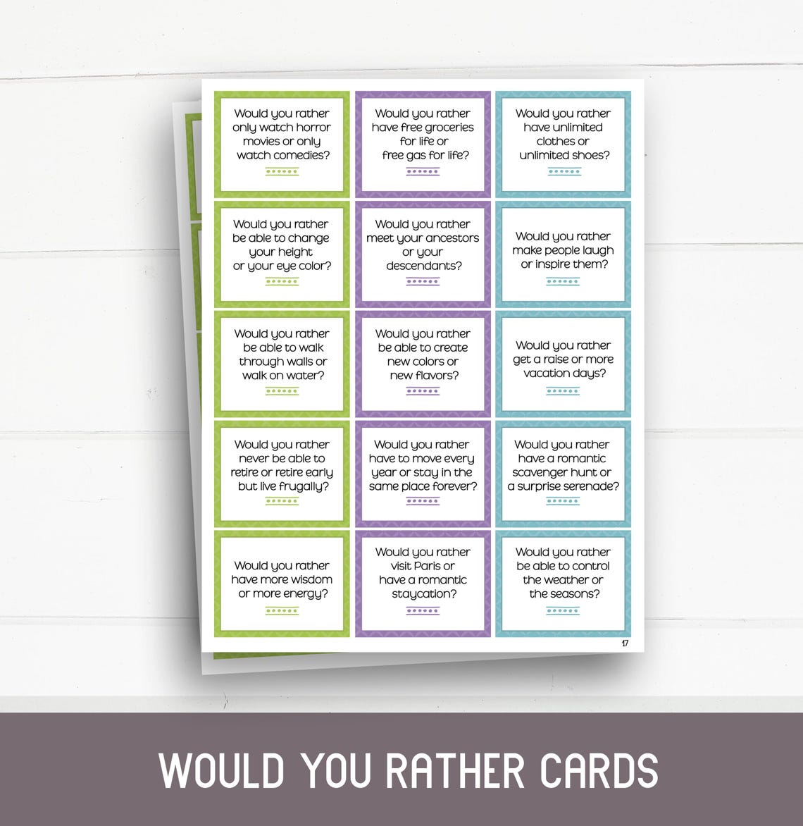 255 Conversation Cards. Printable Conversation Starters Cards. Family ...
