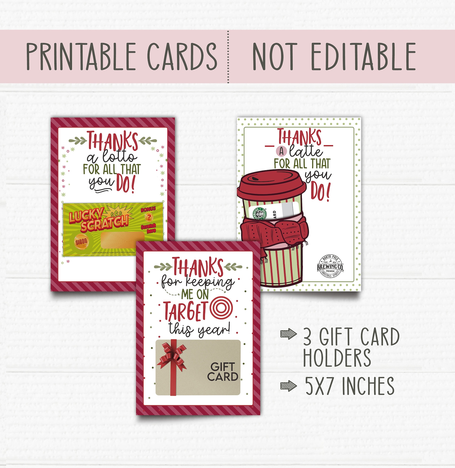 Christmas Printable Teachers Employee Treat Notes. Not - Etsy