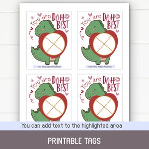 Printable Dinosaur Play-doh Valentine Cards | Non-candy Classroom Gift ...
