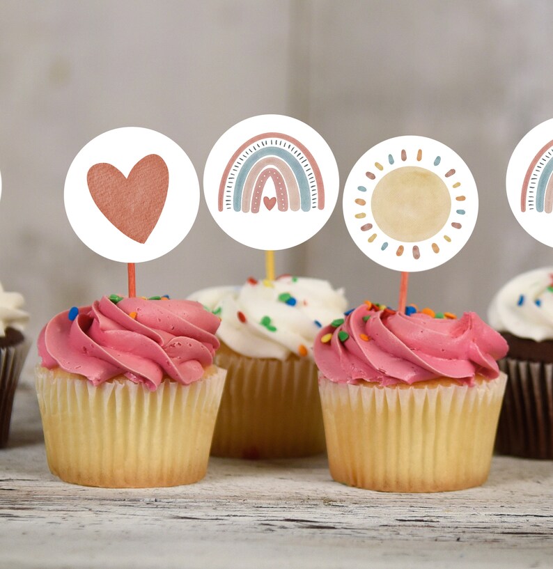 Editable Boho Rainbow Invitation. Birthday Party. Digital - Etsy