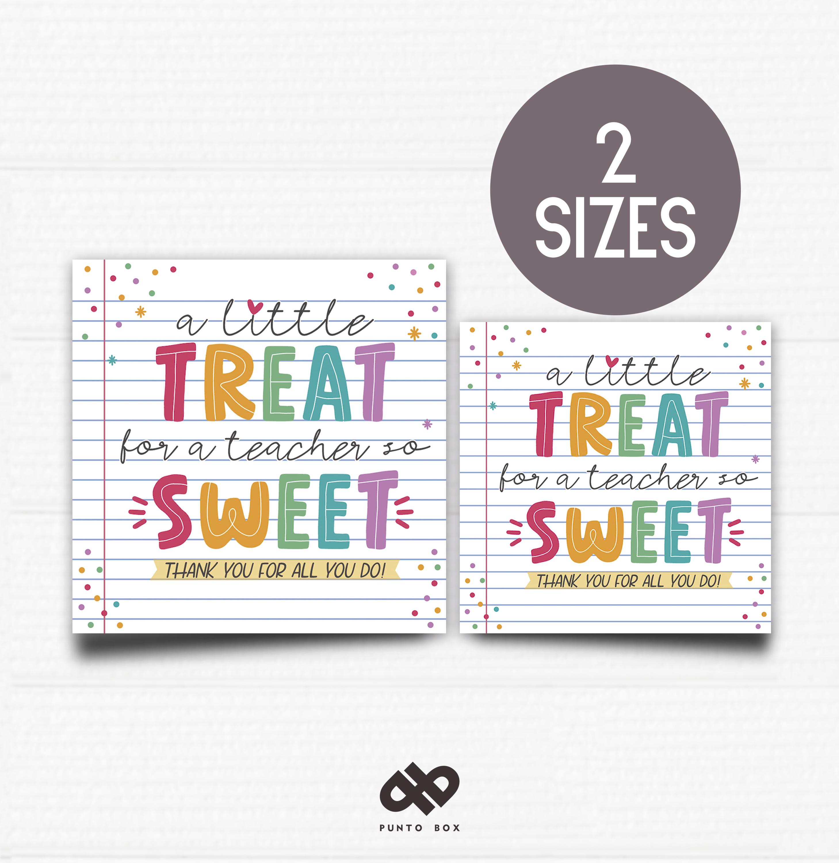 Teacher Appreciation Tag | "a Little Treat for a Teacher so Sweet ...
