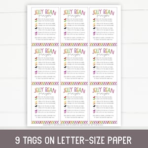 Jelly Bean Prayer Tag - Easter Gift Tag | Christian Printable Tag ...