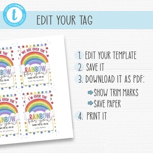 Teacher, Staff Appreciation Favor Tags. Candy Favor Printable Tag. Over ...