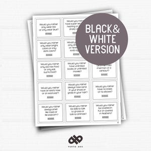 165 Would You Rather Questions. Printable Conversation Starters Cards ...