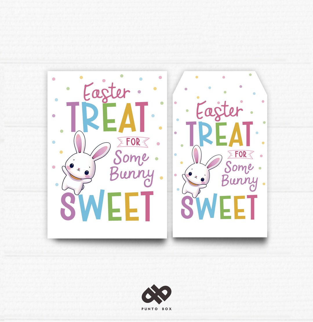 Printable Kids Easter Favor Tag – "easter Treats for Some Bunny Sweet ...