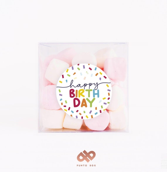 Printable Round Favor Birthday Tags. Not editable. Three different ...