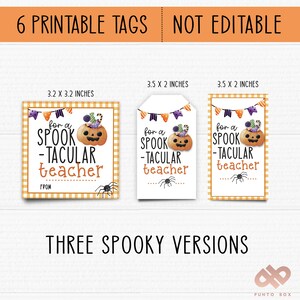 Printable Halloween Tags. Teacher Appreciation. for a Fabulous Teacher ...