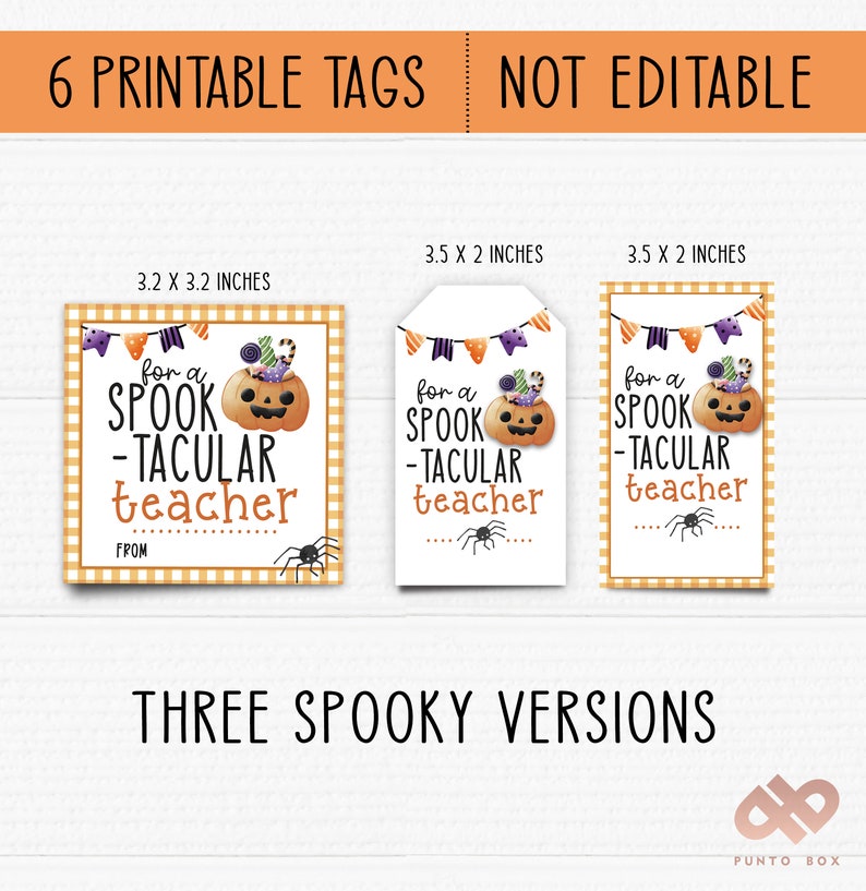 Printable Halloween Tags. Teacher Appreciation. for a Fabulous - Etsy