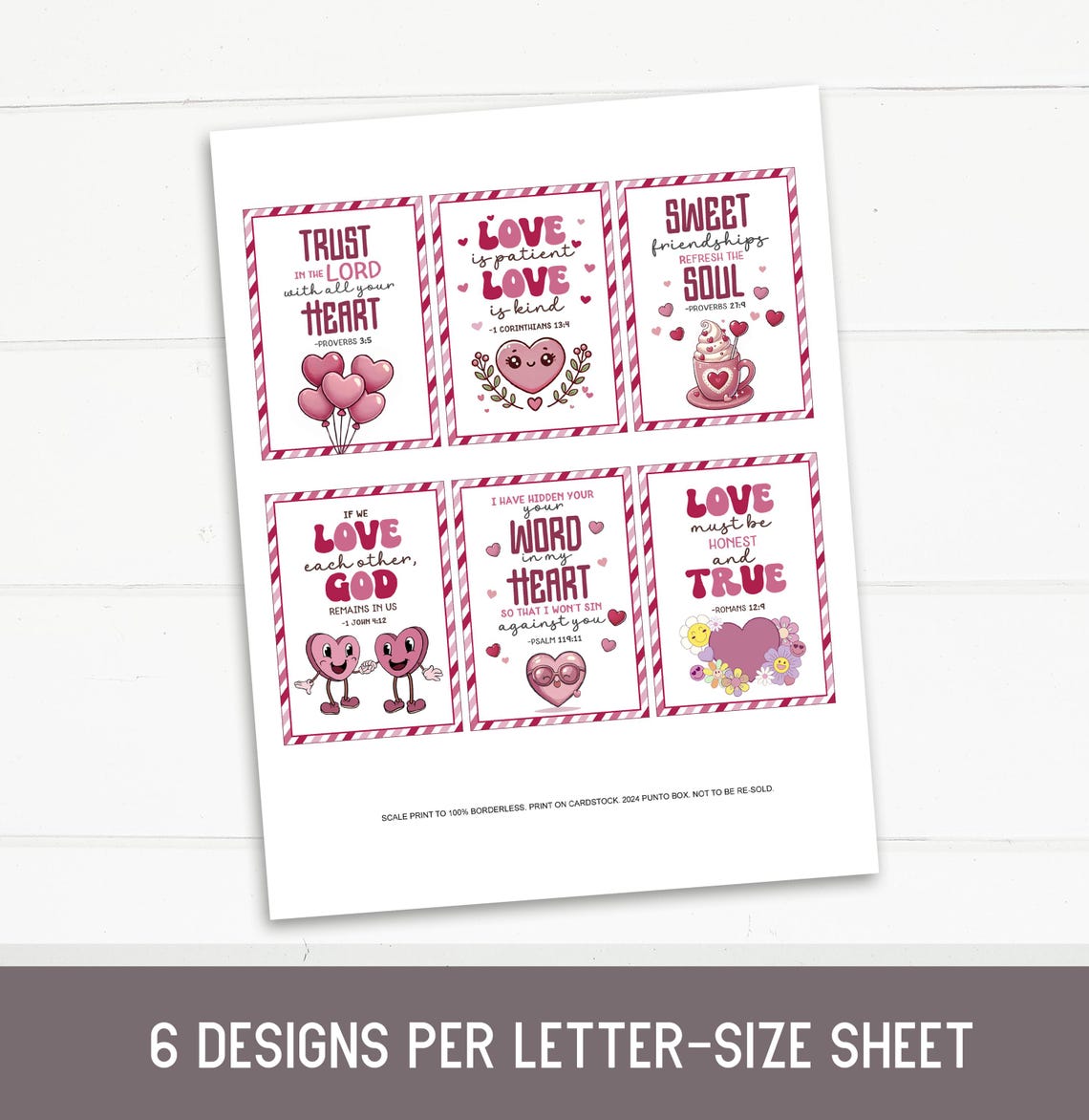 12 Groovy Retro Valentine’s Bible Verse Tags | Printable Christian Gift ...
