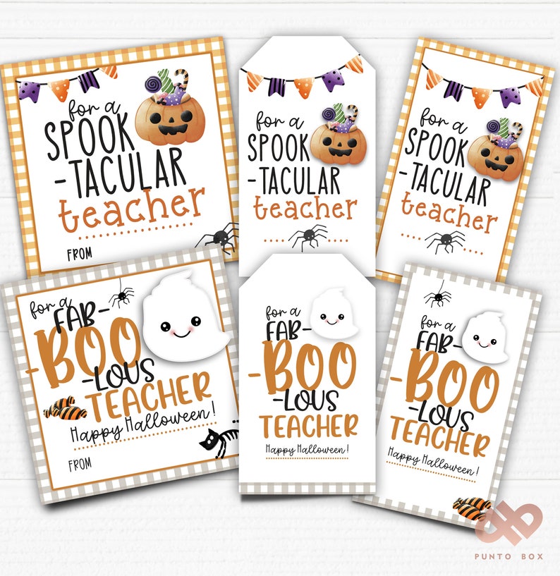 Printable Halloween Tags. Teacher Appreciation. for a Fabulous - Etsy