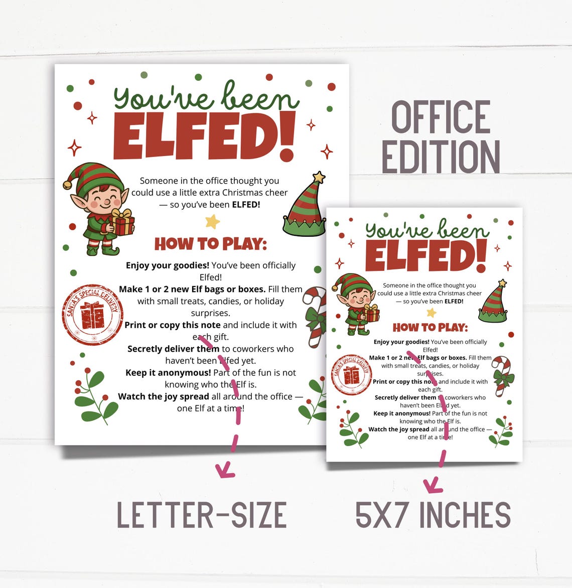 You’ve Been Elfed Christmas Game Printable | Neighborhood and Office ...